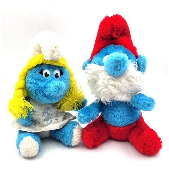 Peyo / Wallace Berrie | Toys | The Smurfs Papa Smurfette Plush 8 ...